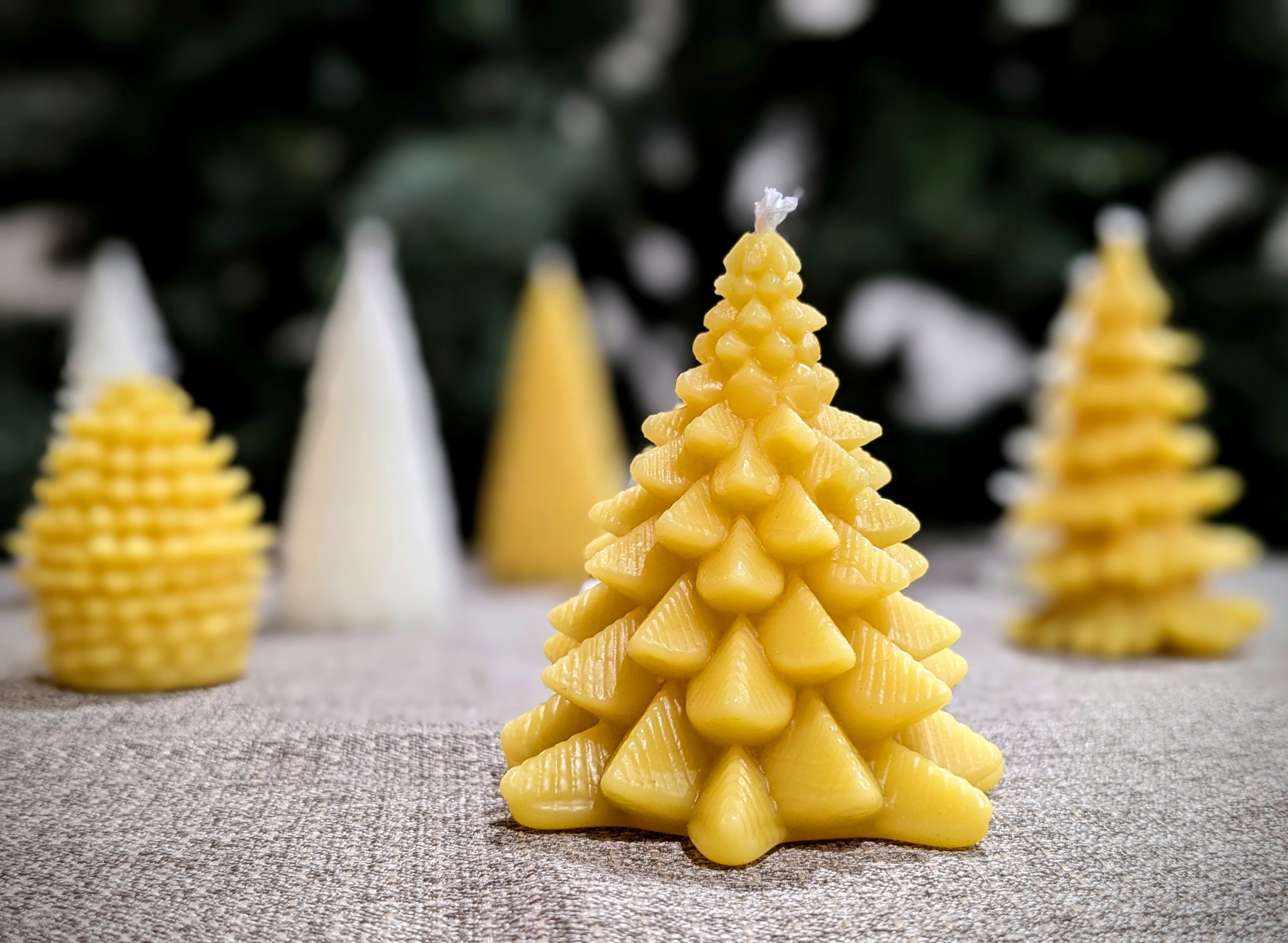 Tree - Fat Pine Christmas Tree 100% Beeswax Candle – Lux Christi Candle ...